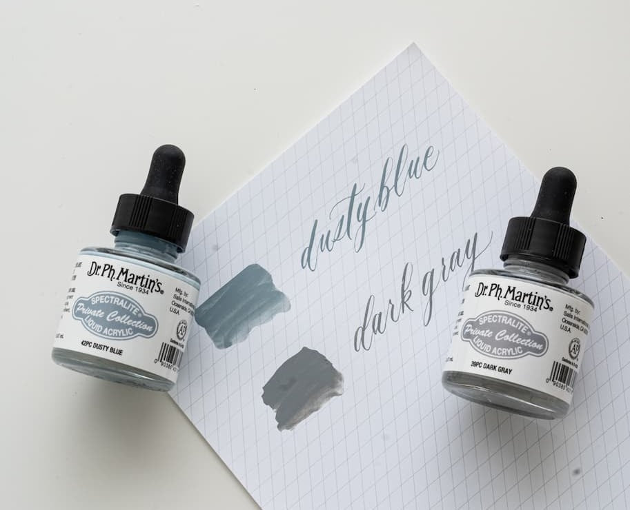 🖋️ New ink restock: Dusty Blue + Dark Gray – Written Word Calligraphy ...