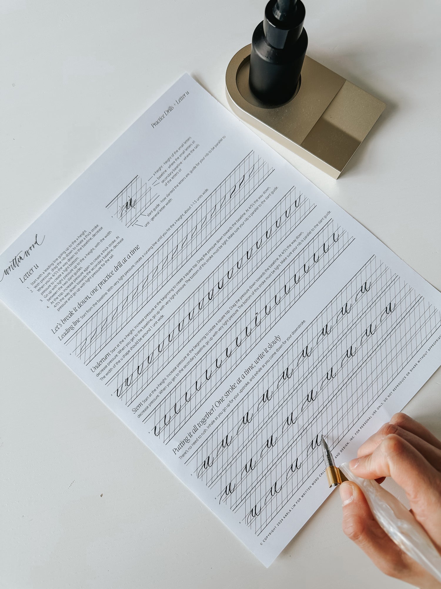 Crash Course on Calligraphy + Free Worksheet Download – Written Word ...