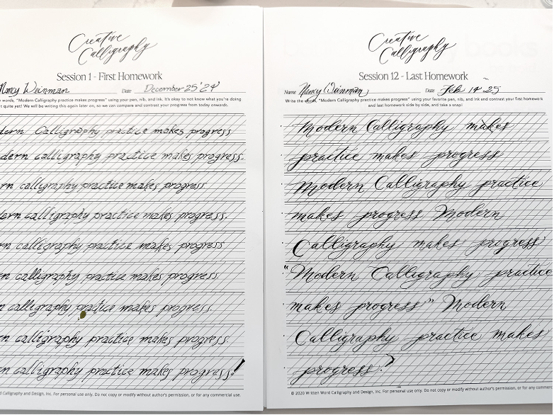 From shaky lines to confident strokes – Written Word Calligraphy and Design