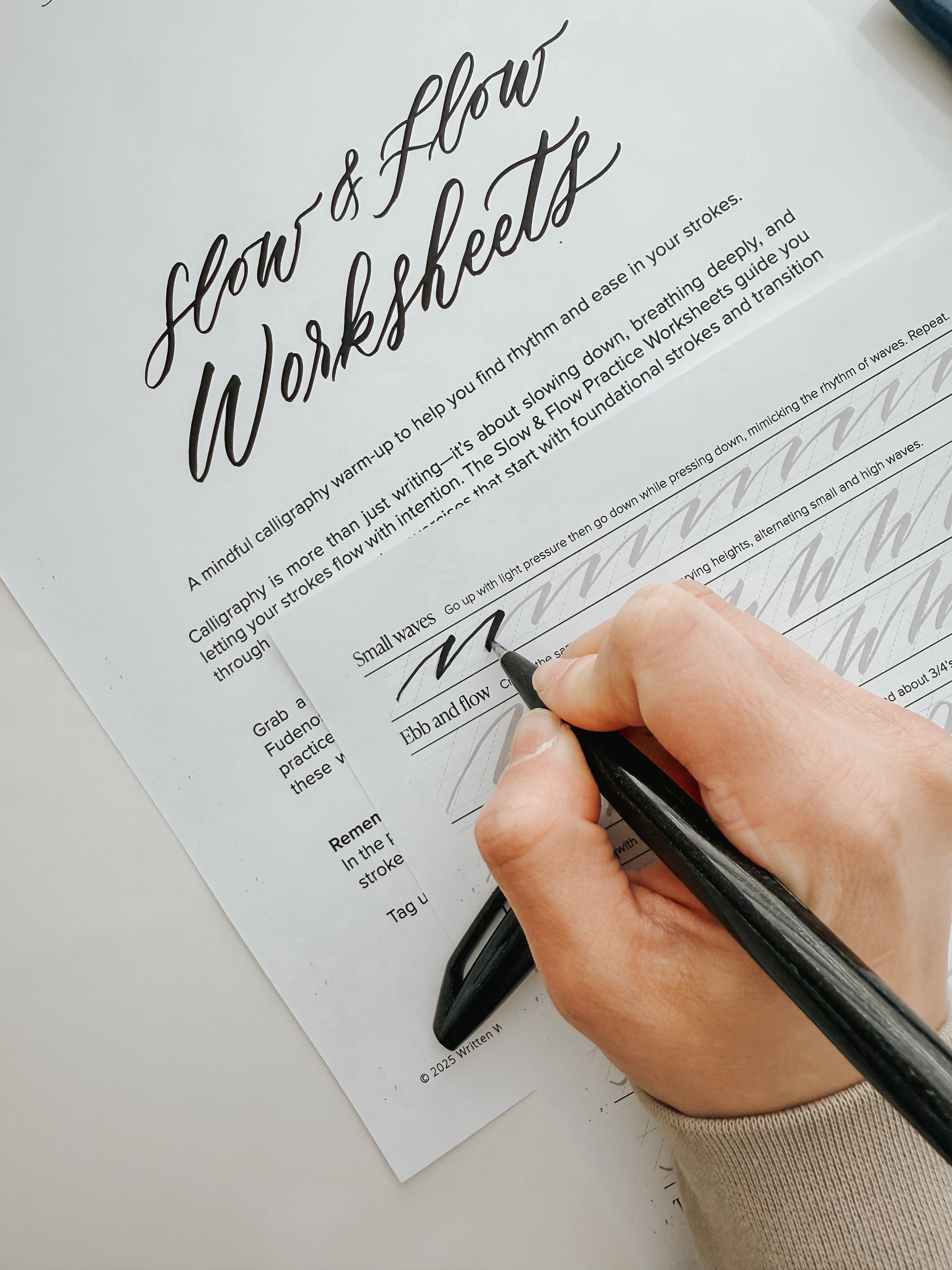 Slow down, flow more – Written Word Calligraphy and Design