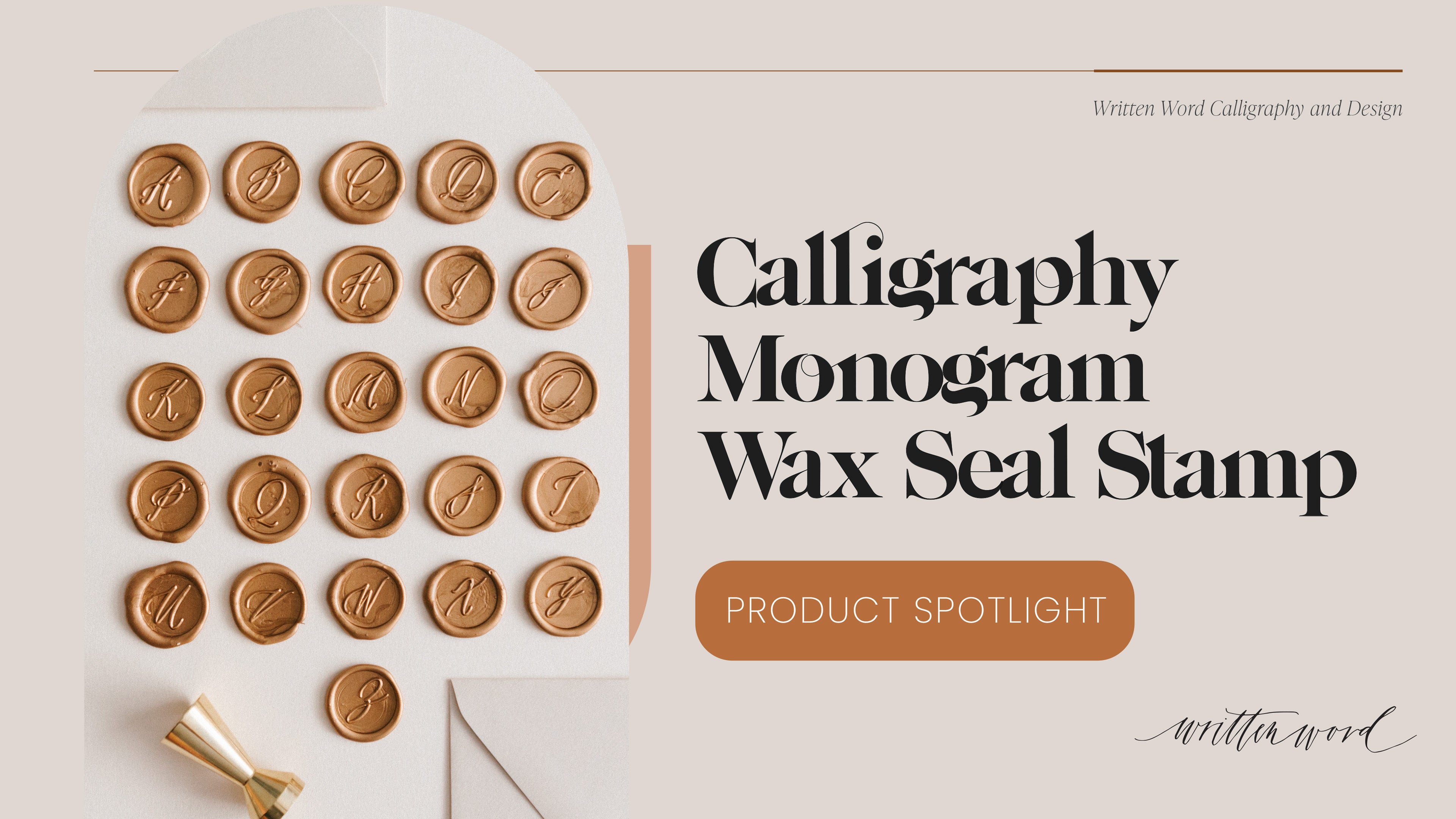 Calligraphy Monogram Wax Seals – Written Word Calligraphy and Design