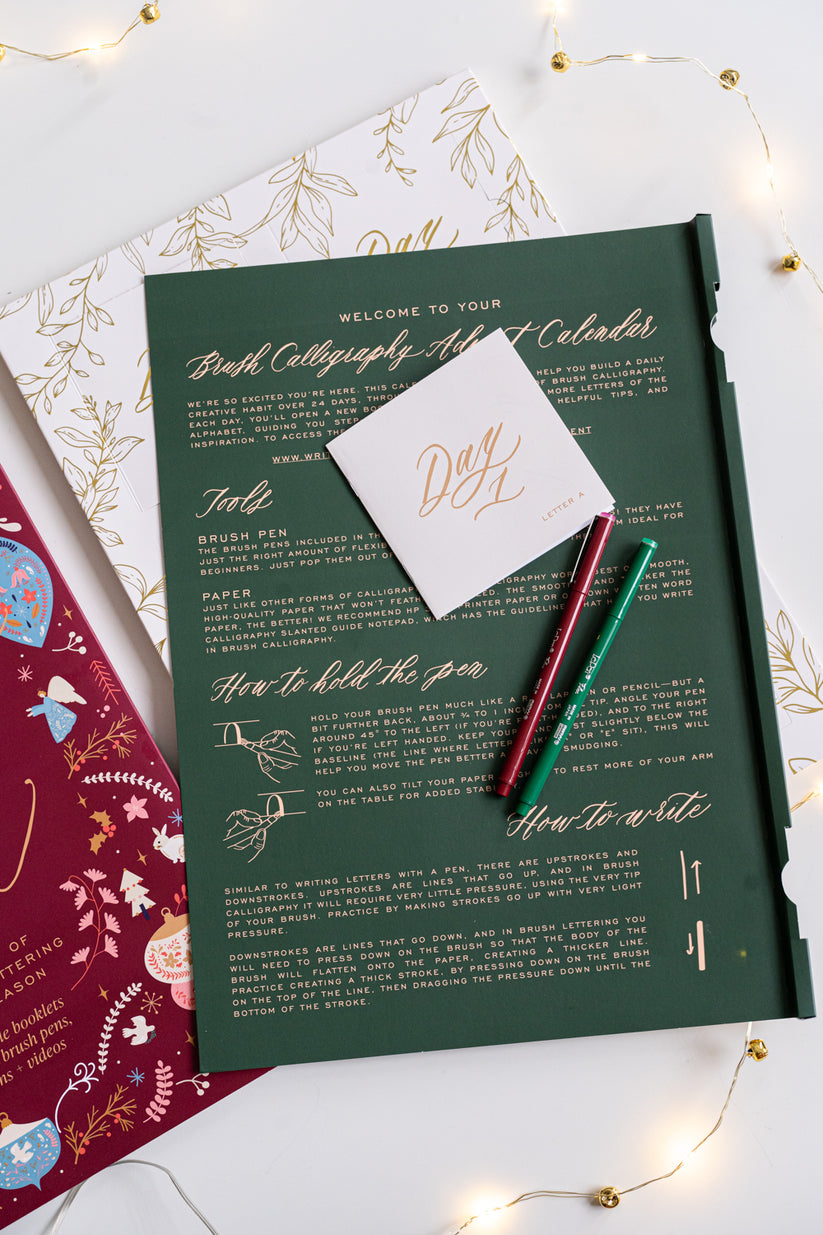 Brush Calligraphy Advent Calendar – Written Word Calligraphy and Design