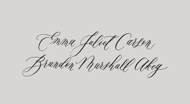 Semi Custom Suites Guide – Written Word Calligraphy and Design