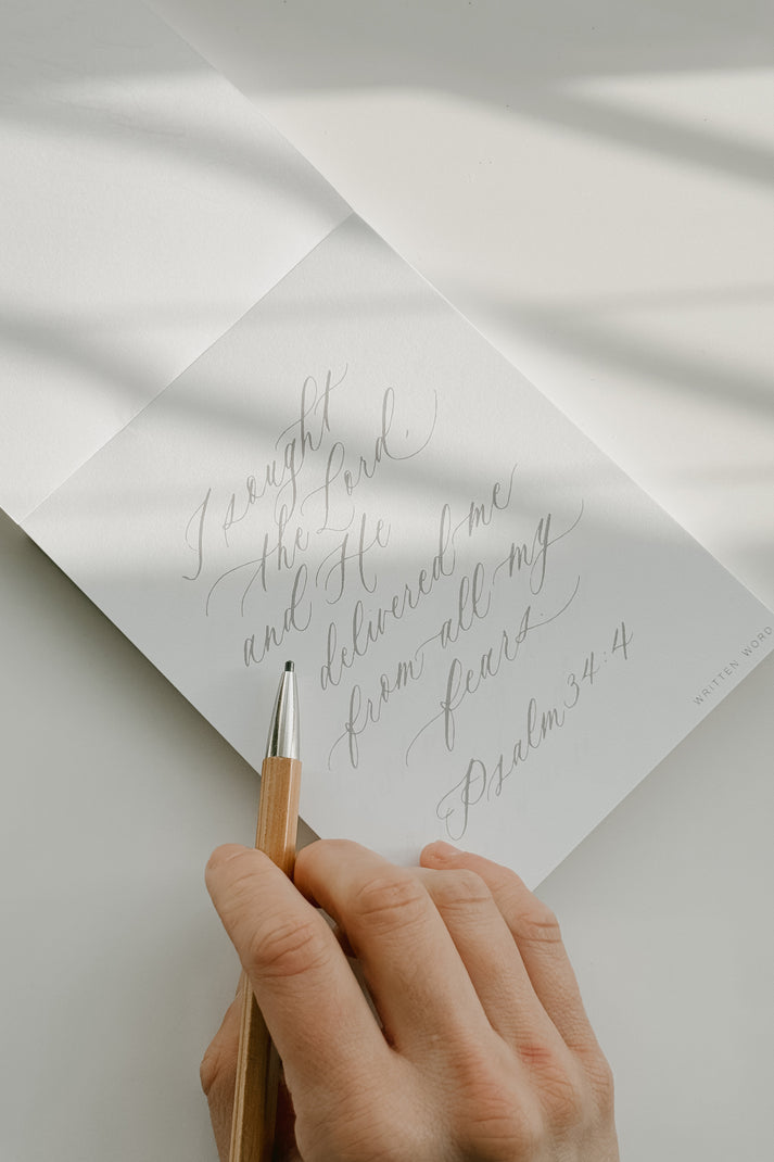 Trace The Word Notepad – Written Word Calligraphy and Design
