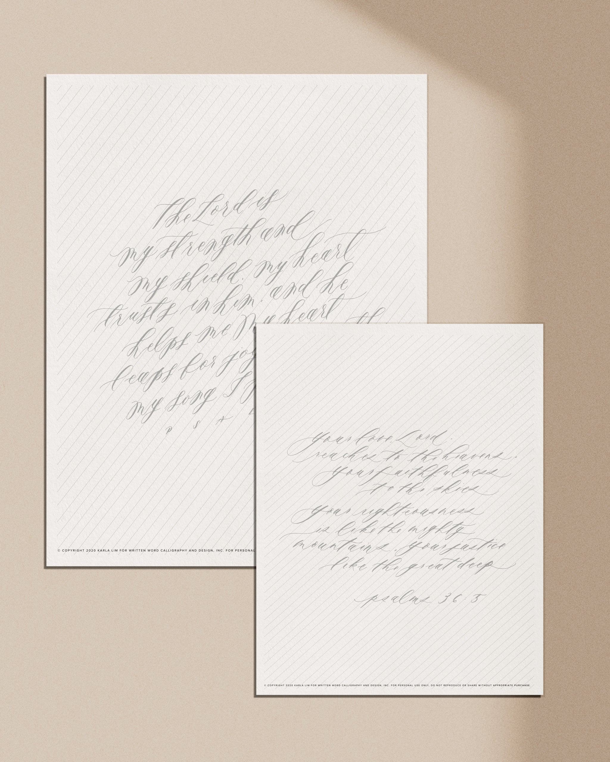 Psalms Collection 2 Digital Worksheets – Written Word Calligraphy and ...
